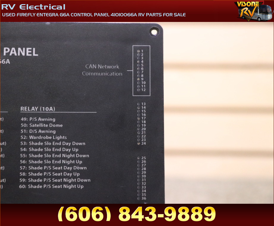 RV Accessories USED FIREFLY ENTEGRA G6A CONTROL PANEL 41010066A RV ...